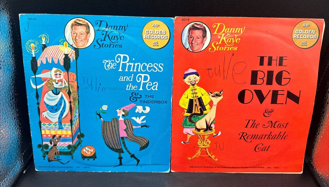 2 1968 Danny Kaye Princess & the Pea the Big Oven Golden Records ...