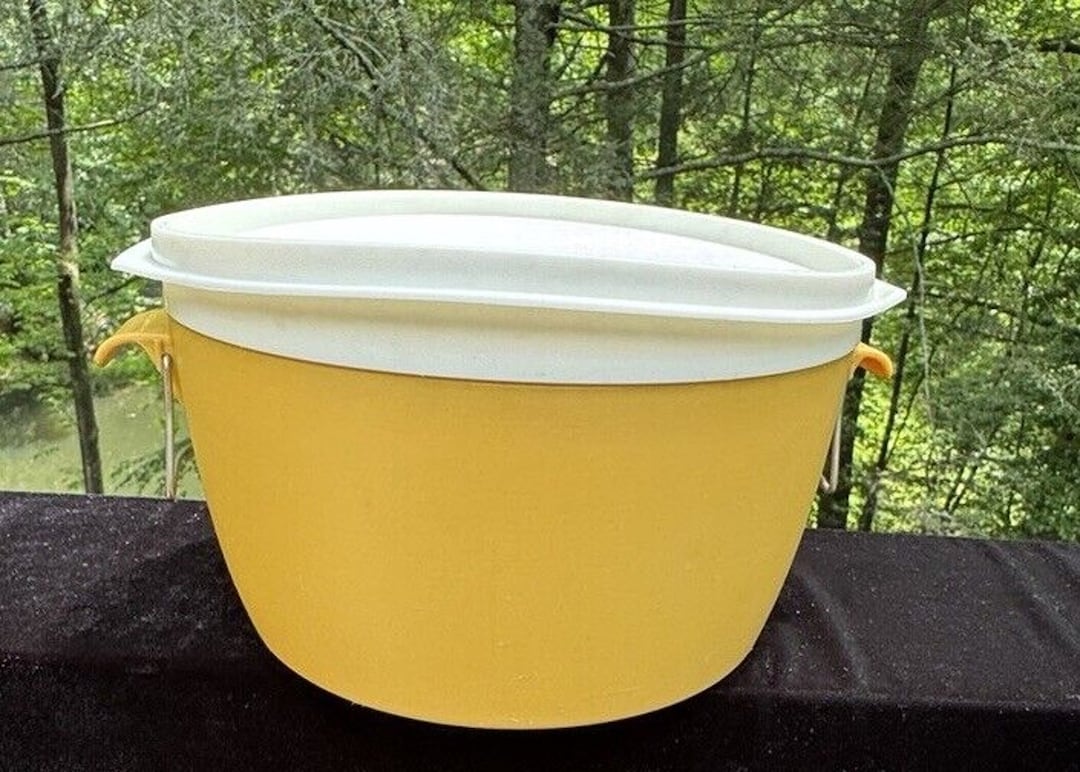 Vtg ‘60 Royal Satin Therm-o-ware Hot/cold Serving Ice Bucket Mustard ...
