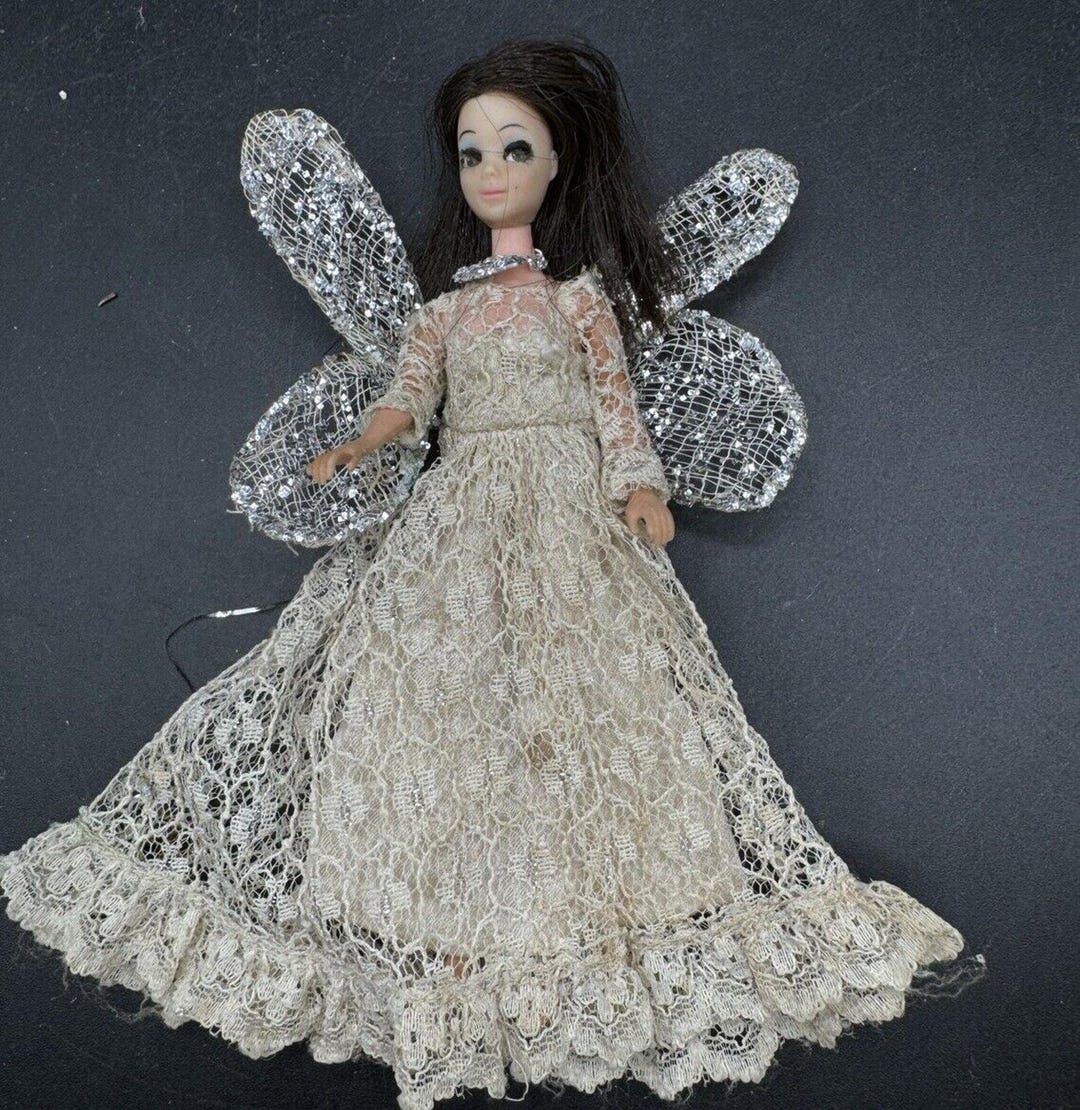 Vintage 1971 MCM Topper Dawn Angie Doll Christmas Angel Tree Topper ...