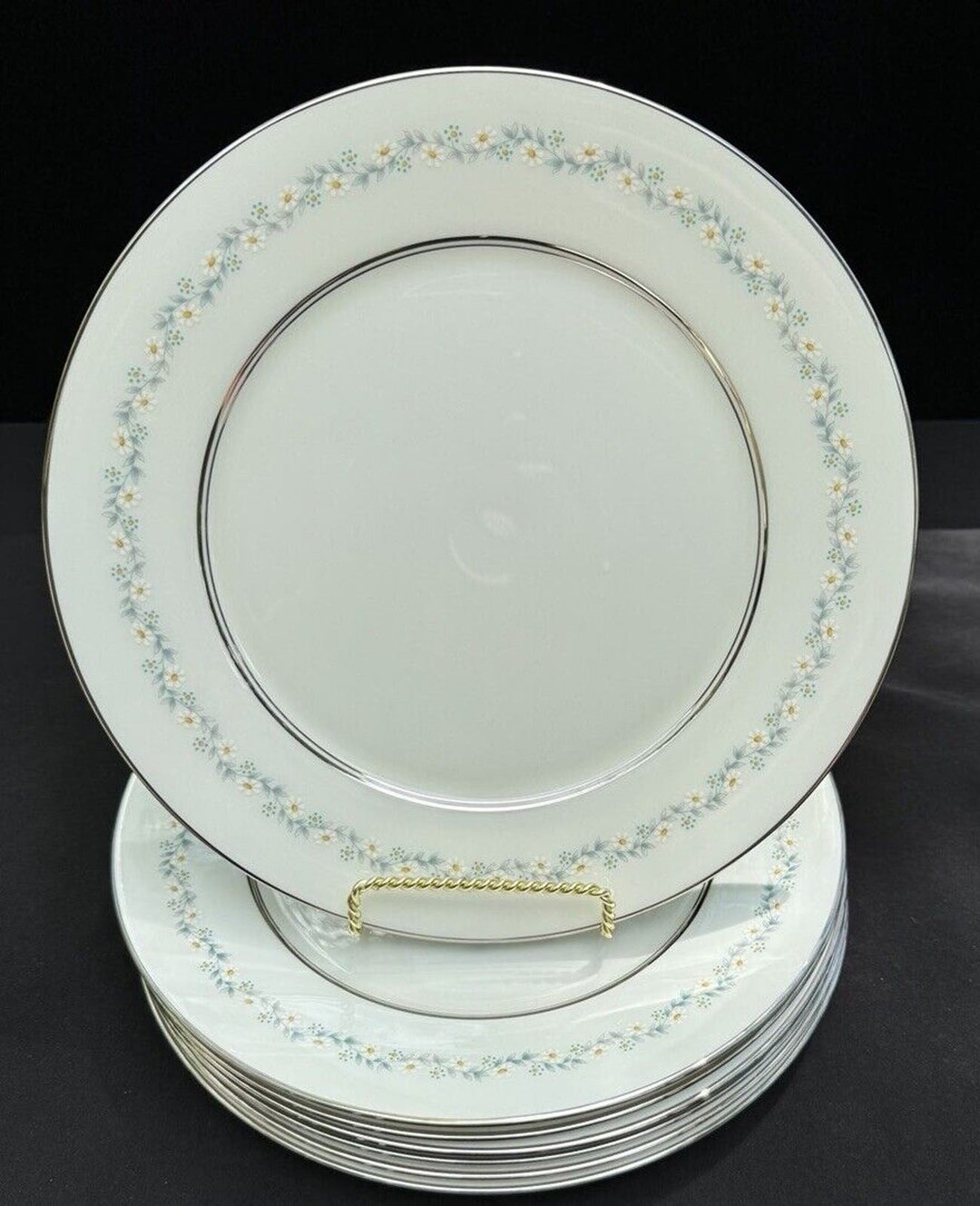 7 Holyoke Bone China by Oxford Div of Lenox White Daisies 11” Dinner ...