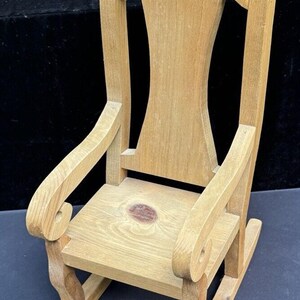 Vintage Wood Rocking Chair - Doll or Teddy Bear Super Cute! Very Sturdy ...