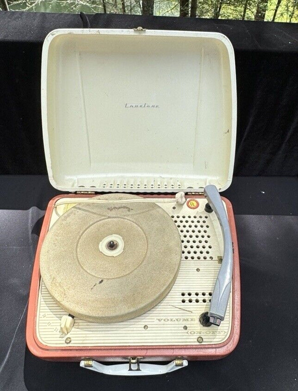 Vintage Portable Trutone Electric Record Player Burnt Orange Color ...