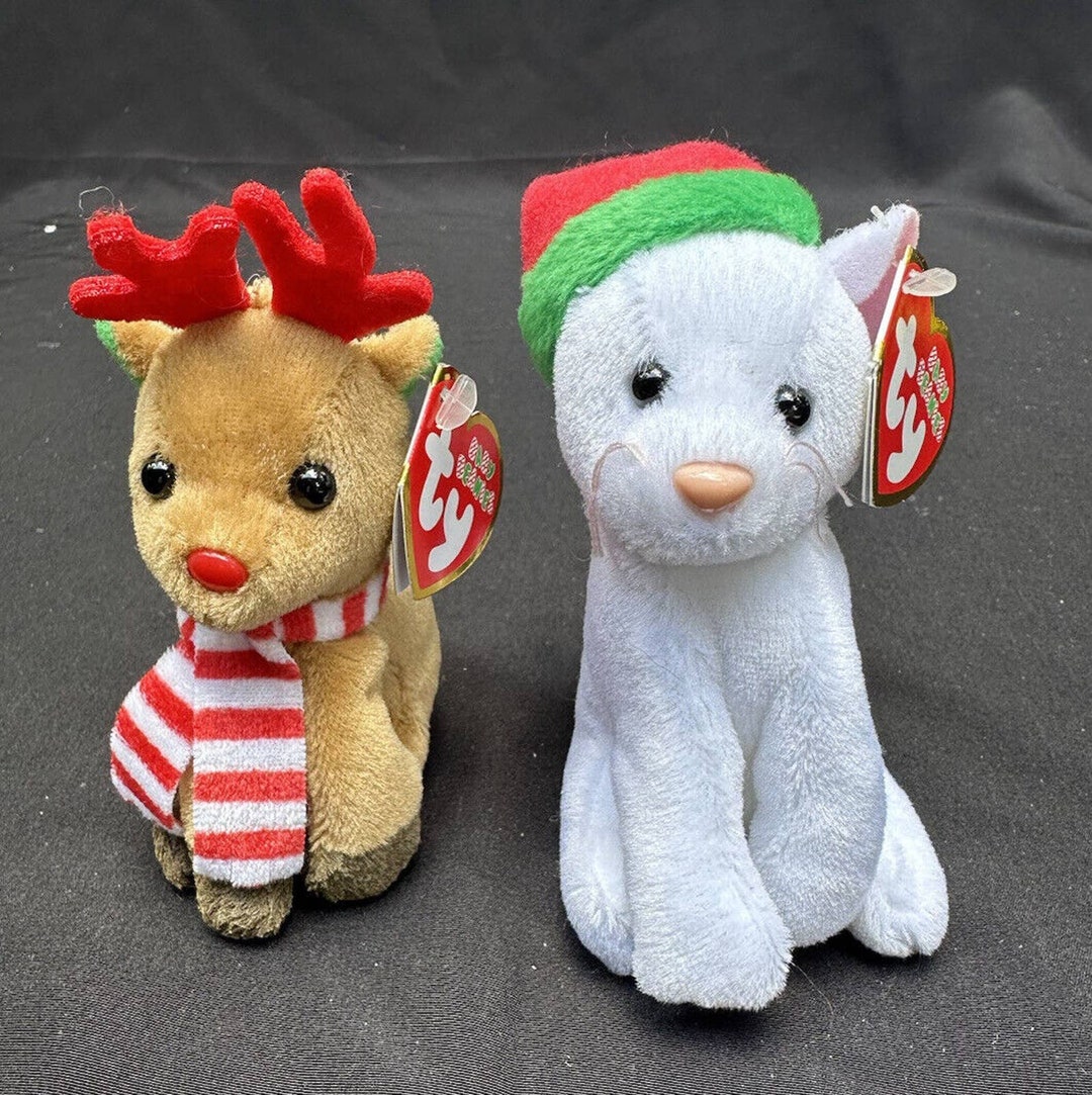 TY Baby Beanie Freezer & Twinkling Mini Christmas Ornament Tag 4" -5Z ...