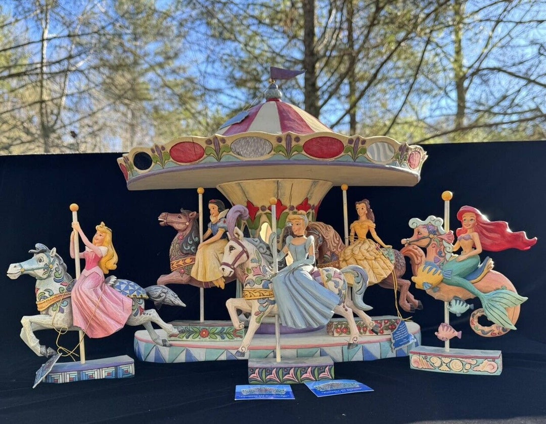 Disney Jim Shore Princess Complete Carousel Set VERY RARE Boxes ...