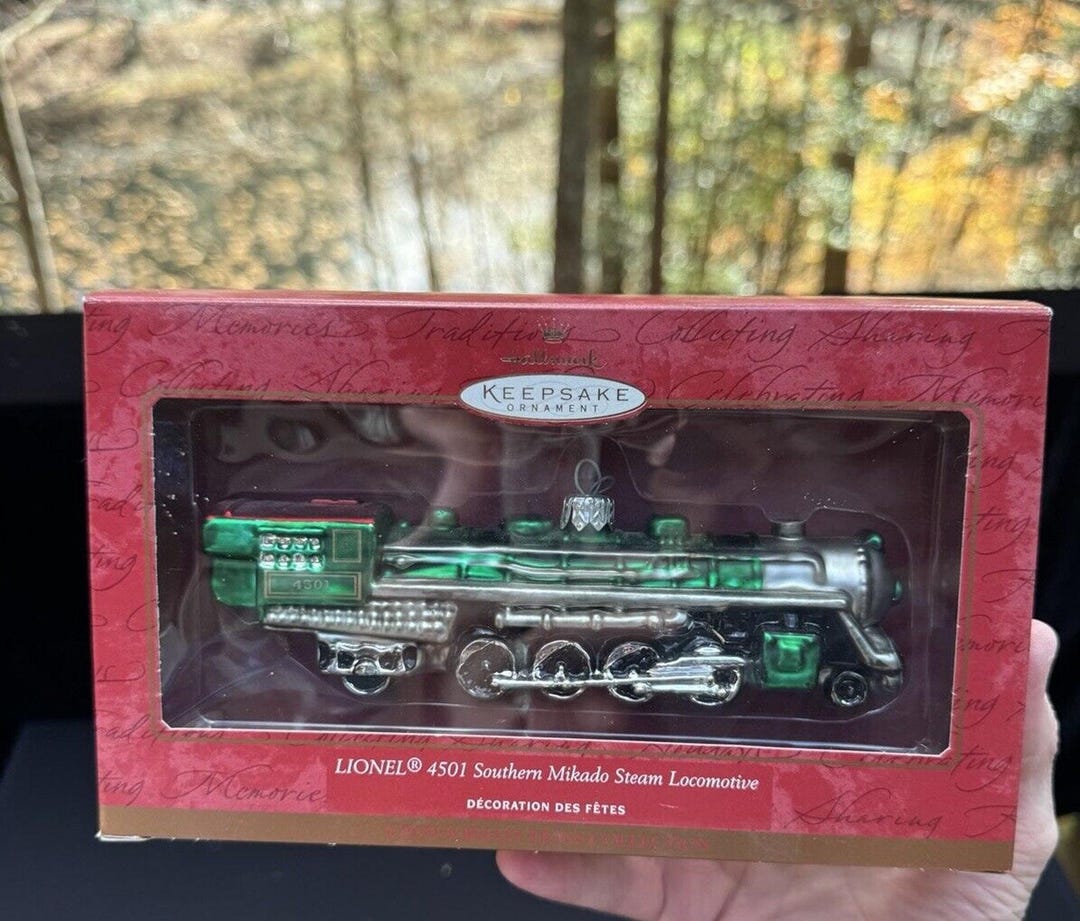 LIONEL 4501 Southern Mikado Steam Locomotive Blown Glass 2000 Hallmark ...