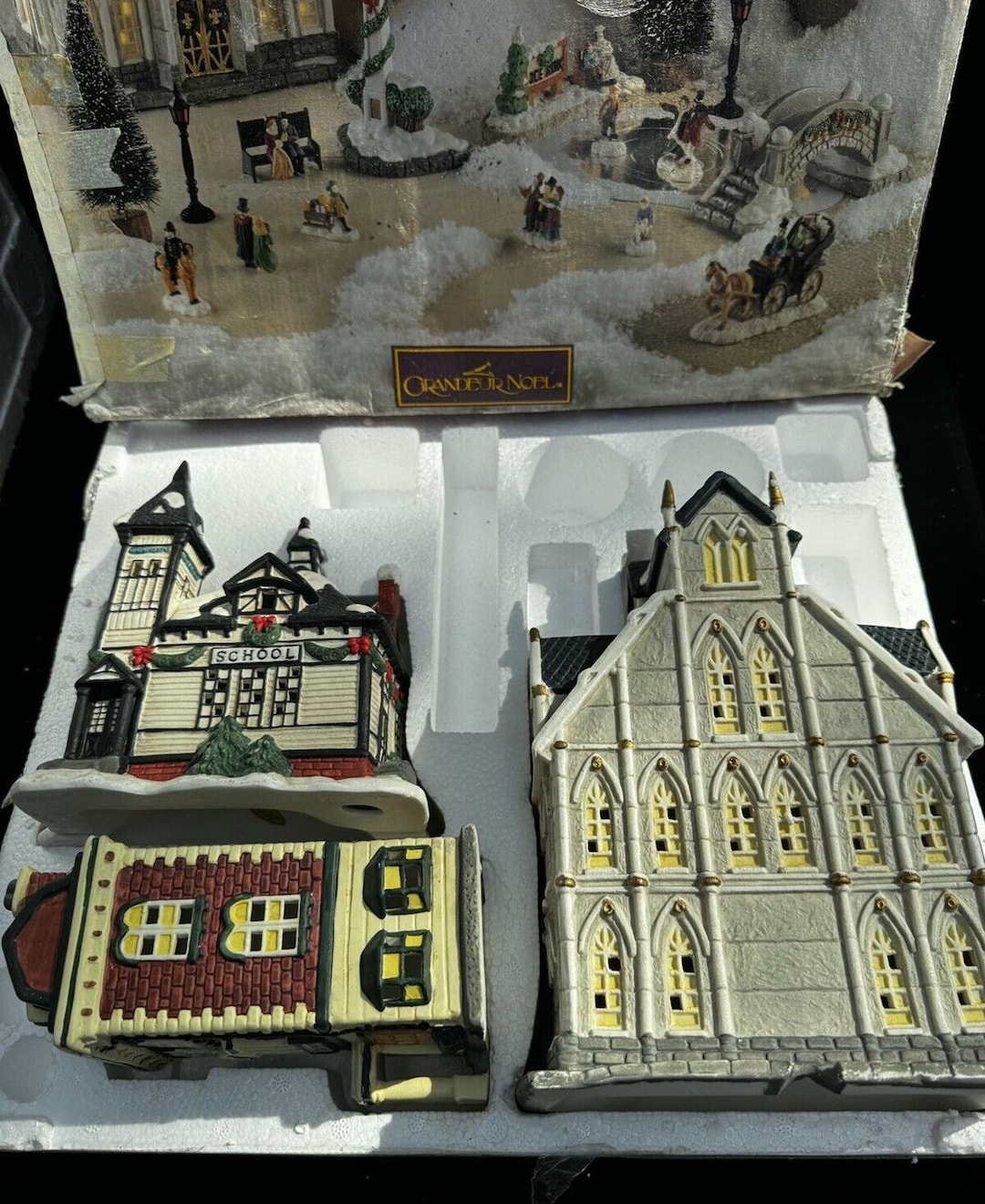 Christmas Victorian Village Ensemble Collectors Ed Grandeur Noel ...