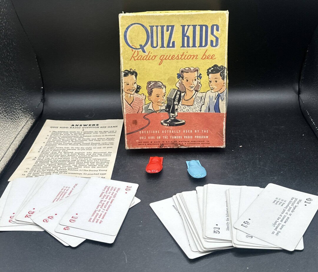 VINTAGE 1941 Quiz Kids Radio Question Bee #2020 Whitman Publishing Co ...