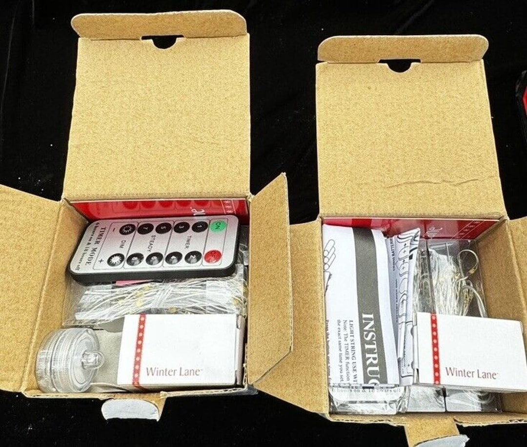 2 Boxes Winter Lane HSN LED Village String Twinkle Lights W Remote New ...