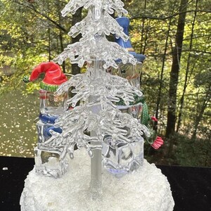 Snowman Campfire Lighted Christmas Tree Table Decoration Roasting ...