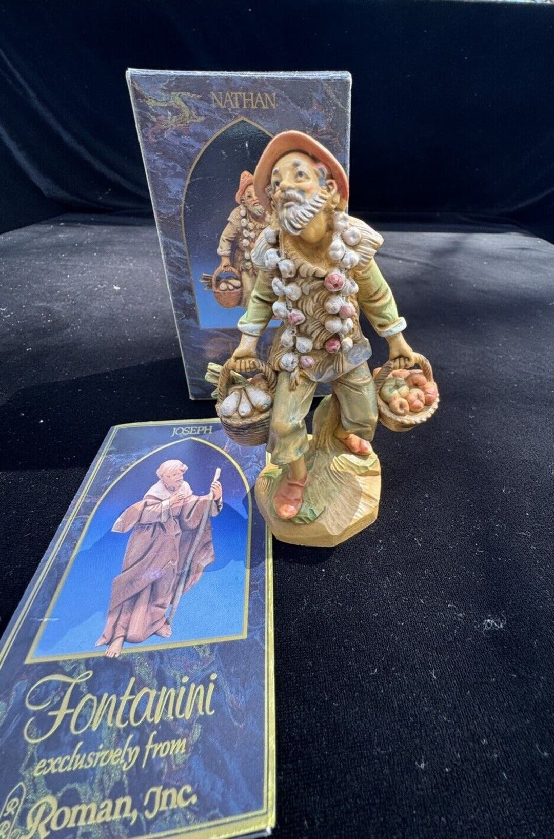 Fontanini Italy 5" Nativity Figure 52598 Nathan Villager Garlic ...