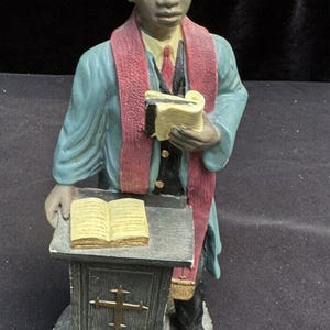 Black African American Preacher Pastor Minister Church Village Figurine ...
