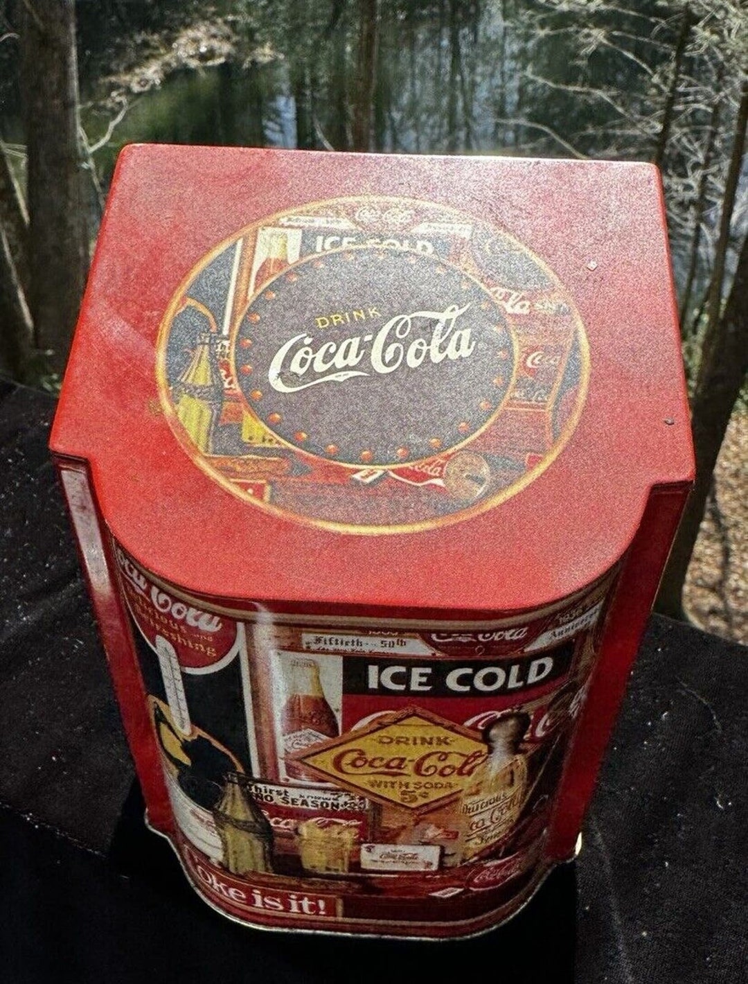 Vintage Old Style Tin Box Co. Coca-cola Coke Tin With Hinged Lid -A30 ...