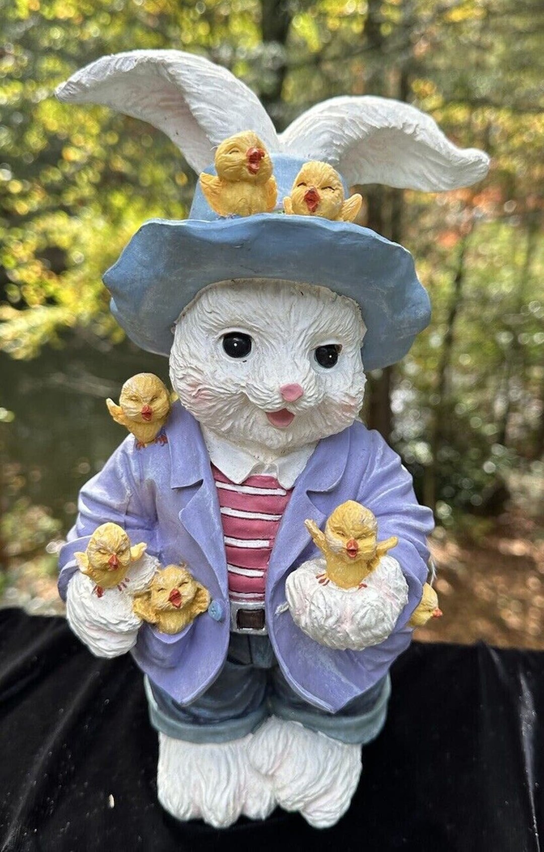 Adorable 11” White Peter Rabbit Easter Bunny Covered in Baby Chicks ...
