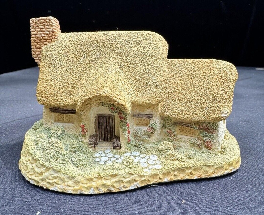 Vtg David Winter Rose Cottage Hand Made Hand Painted John Hine Studios ...