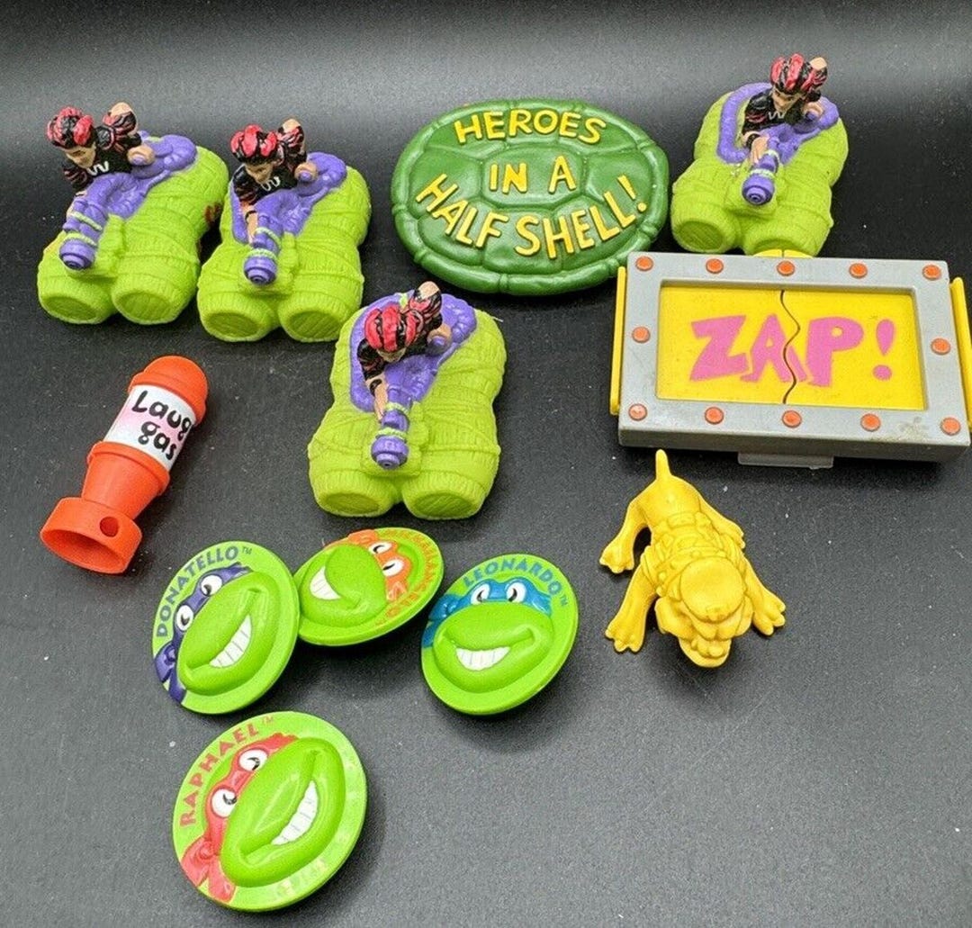 Vtg Teenage Mutant Ninja Turtles 1989 Burger King Rad Badges Lot TMNT ...