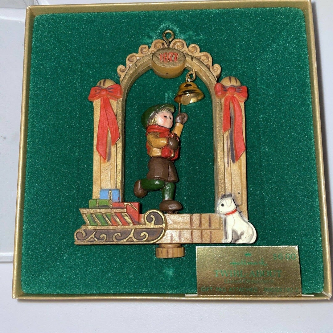 Hallmark 1977 Tree Trimmer Bell Ringer Boy With Dog Twirl-about ...