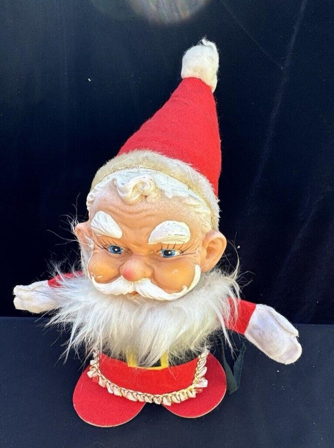 Rare Commodore Rubber Face Felt Santa Doll Made in Japan MCM Kitchy ...