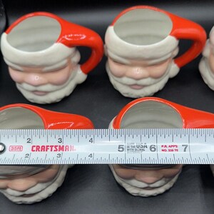 Vintage 1951 Jamar Mallory Ceramic Studio Santa Claus Set of 6 Mugs S1 ...