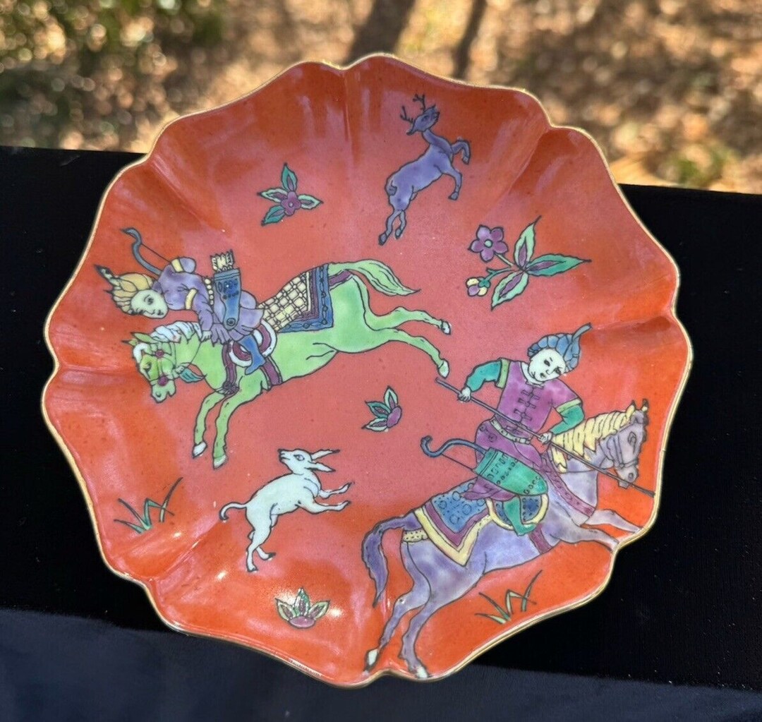 T.F.F Japanese Porcelain Wear Decorative Plate 6.35” Diameter Antique ...