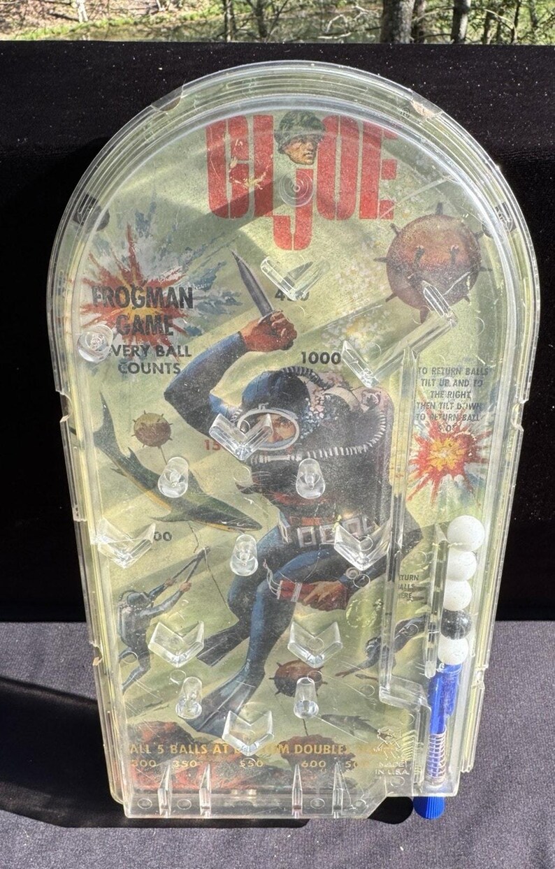 Rare Vintage 1960s GI Joe Frogman Tabletop Pinball Game - Etsy