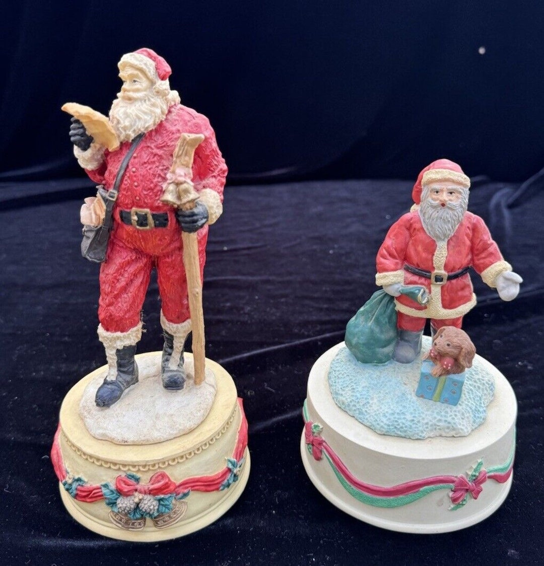 2 Music Box Wind up Impulse Giftware Cigi & Kui Kei Santa Claus ...