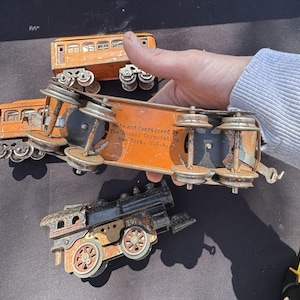 Rare 1920’s Lionel Prewar O Gauge Train Cars & American Flyer Engine ...