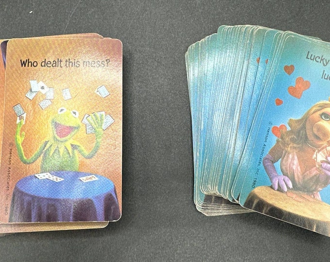 1980 Hallmark Jim Henson Muppets Playing Cards Miss Piggy & Kermit Frog ...