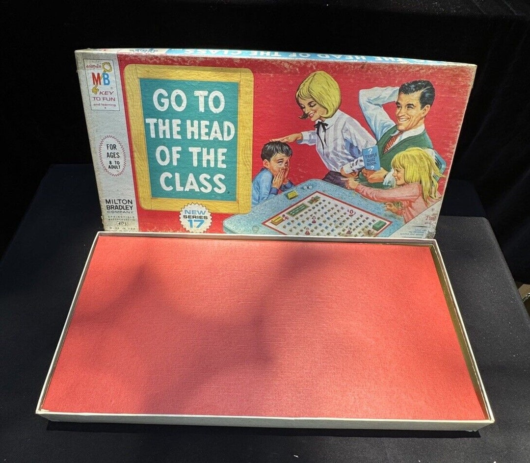 Vtg Go to the Head of the Class Board Game 17 Series Milton Bradley ...