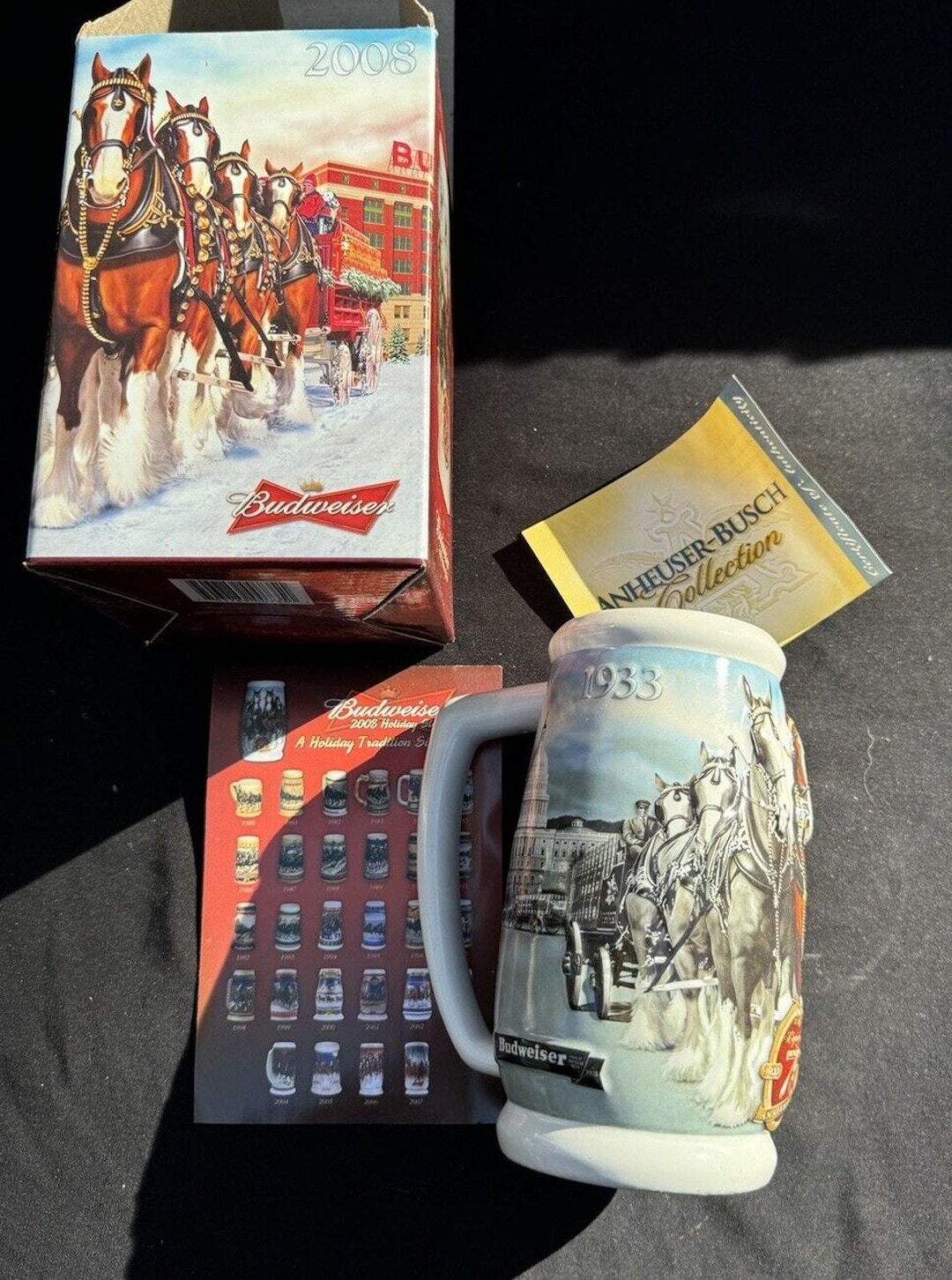 Budweiser Holiday Stein Clydesdales 75th Anniversary New in Box! - Etsy