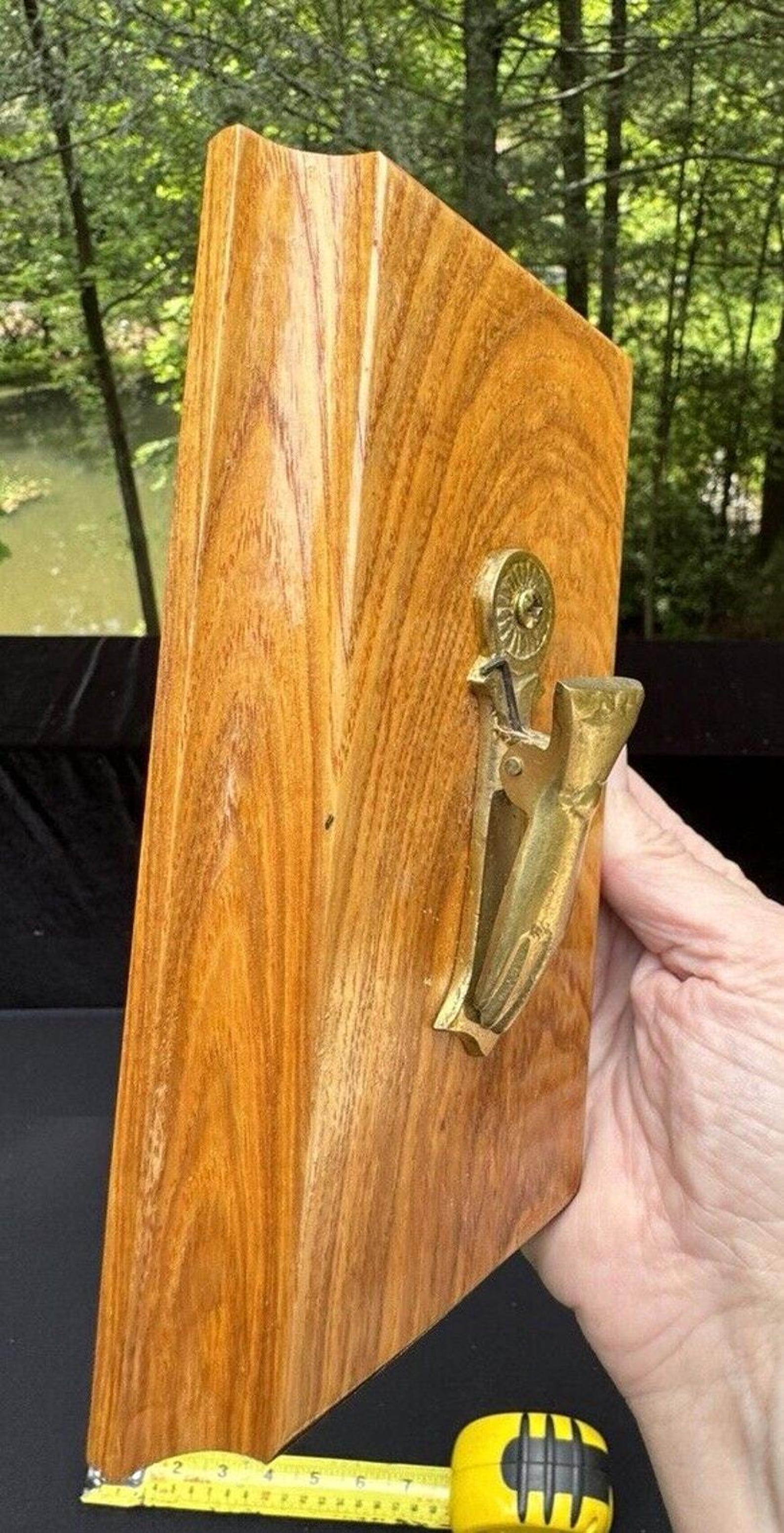 Vintage Hanging Solid Brass Victorian Style Clamp Clip Hand Shaped on ...