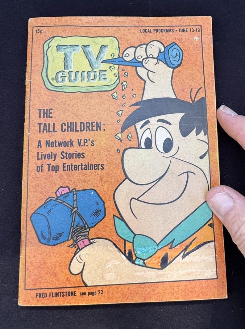 1964, Flintstones TV GUIDE (no Label) Scarce Vintage Nice Condition ...