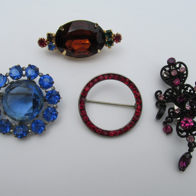 Rhinestone Pins - Etsy