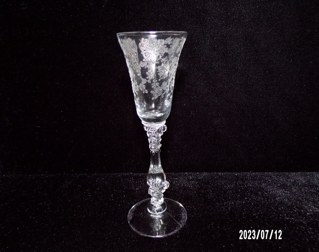 Cambridge Glass 3121 Rose Point Etched 1 Oz Cordial - Etsy