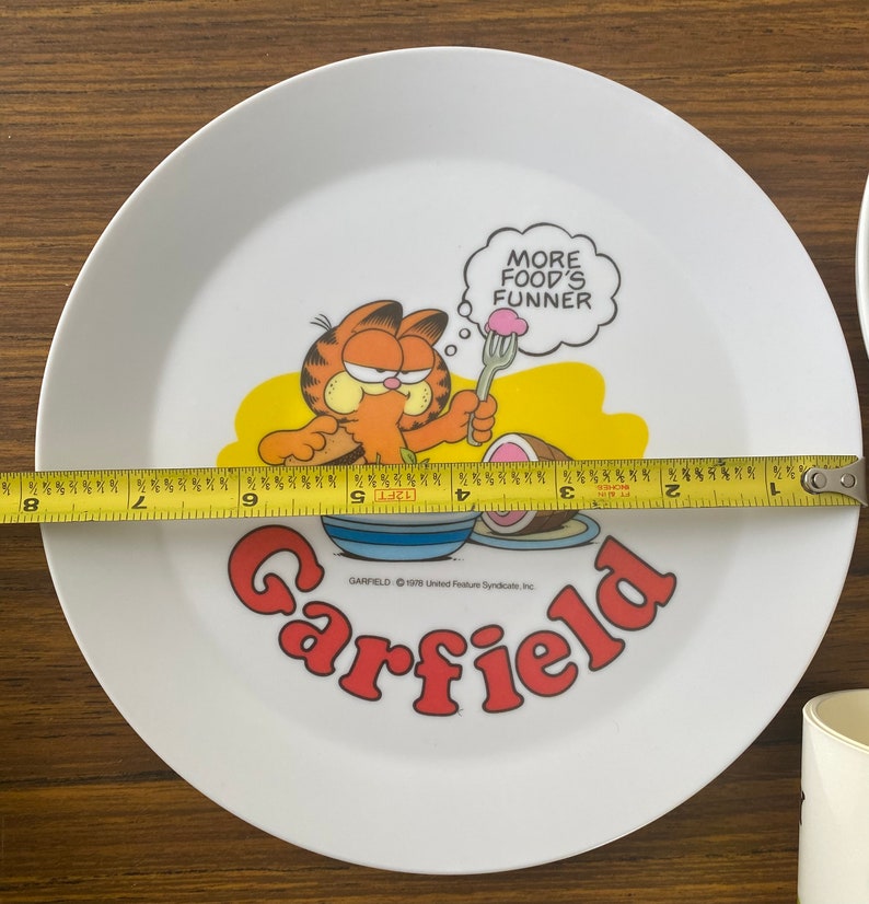 Garfield 3 Piece Dish Set in Original Box by Dekaland, Melamine Plate ...