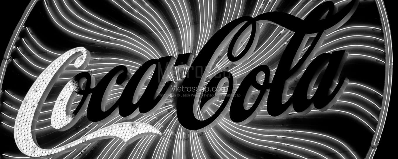Coca Cola Sign Black & White Wall Art. Atlanta Black and White Pictures ...