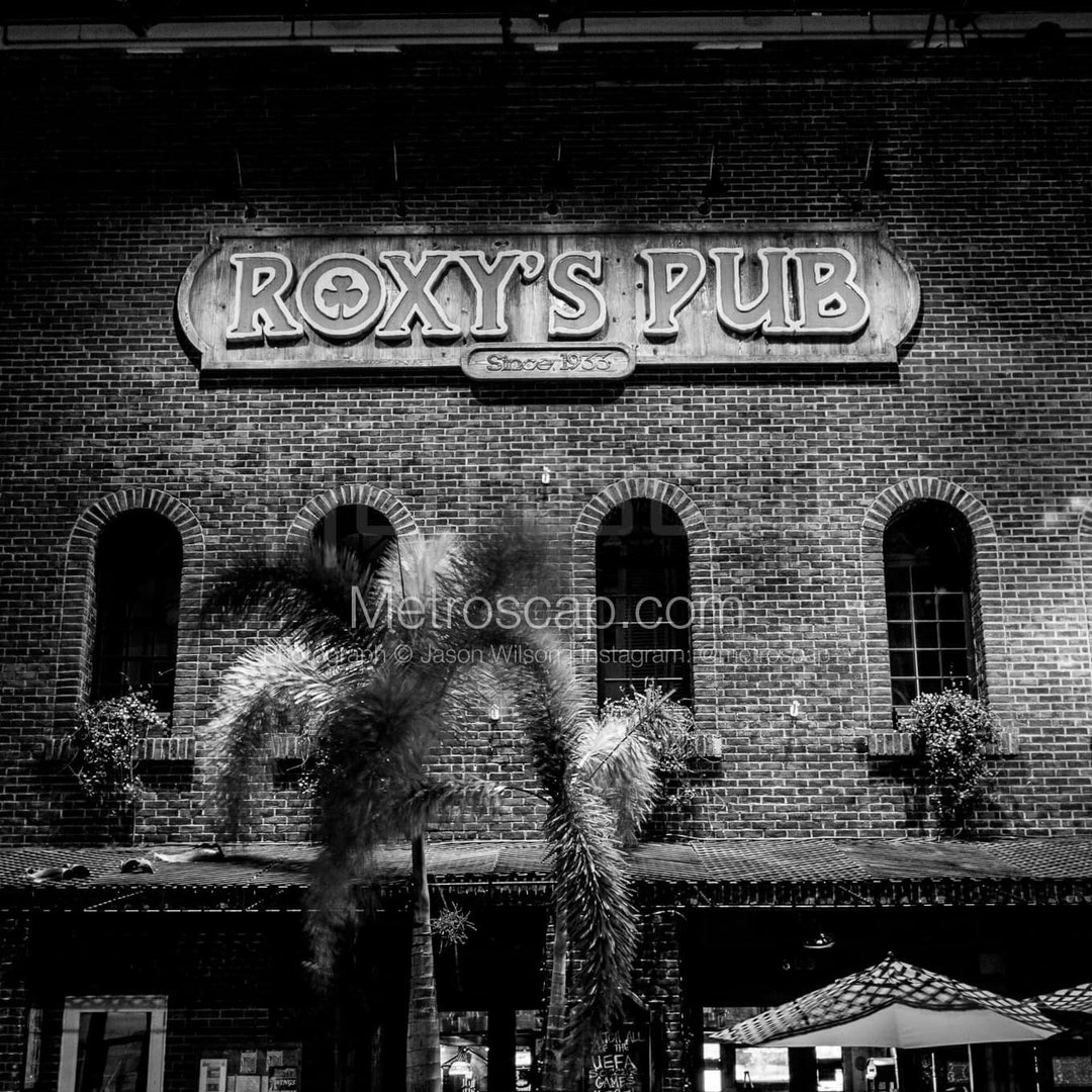 Roxys Pub on Clematis Black & White Wall Art. Palm Beach Black and White Pictures | Palm Beach ...