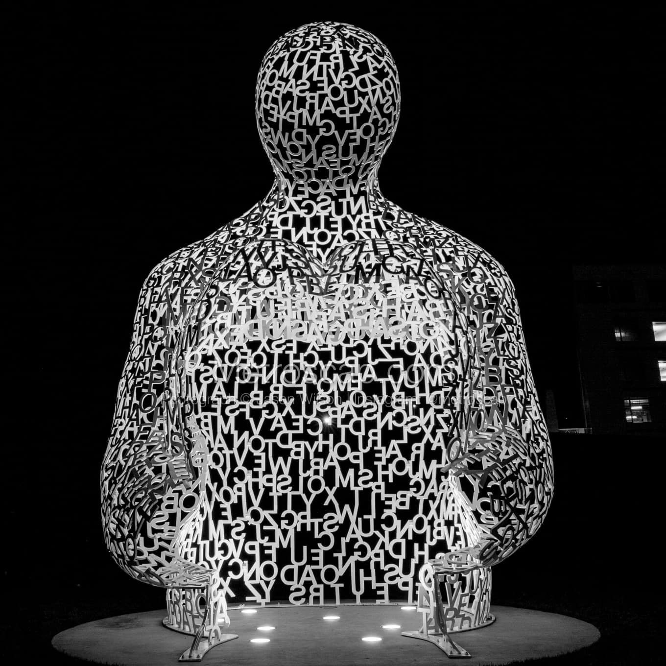 Nomade Sculpture in Pappajohn Park Black & White Wall Art. Des Moines ...