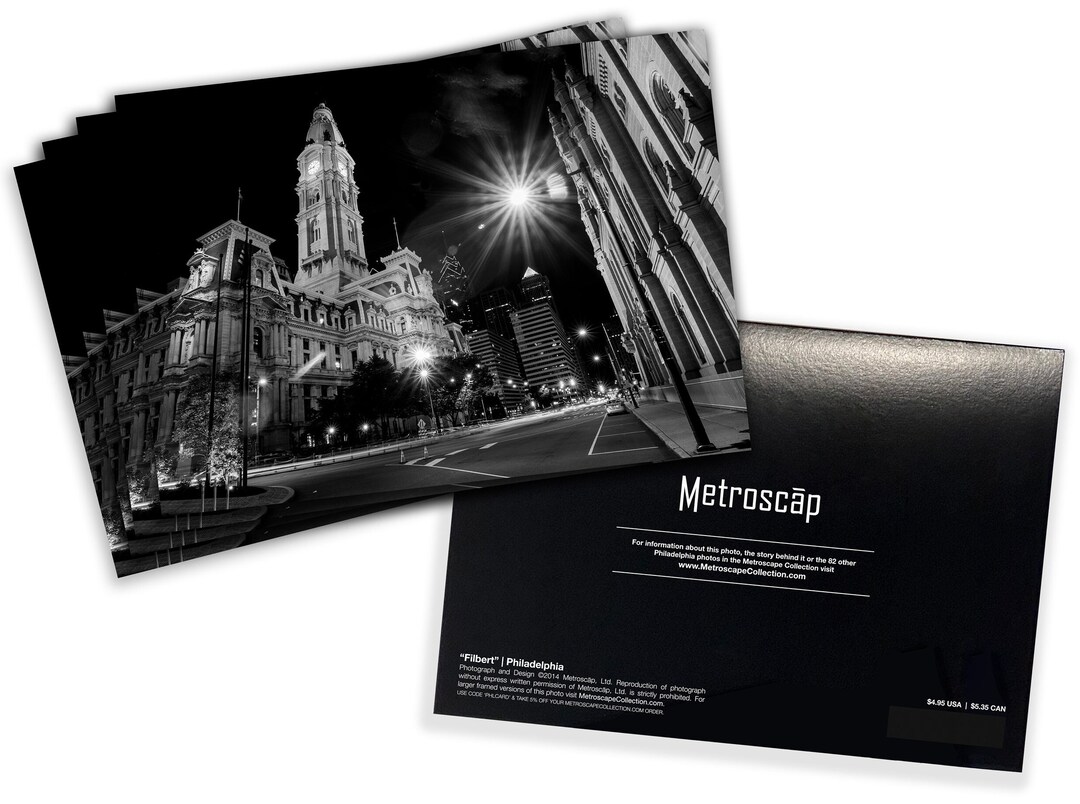Philadelphia City Hall at Night, Philadelphia Greeting Card ...
