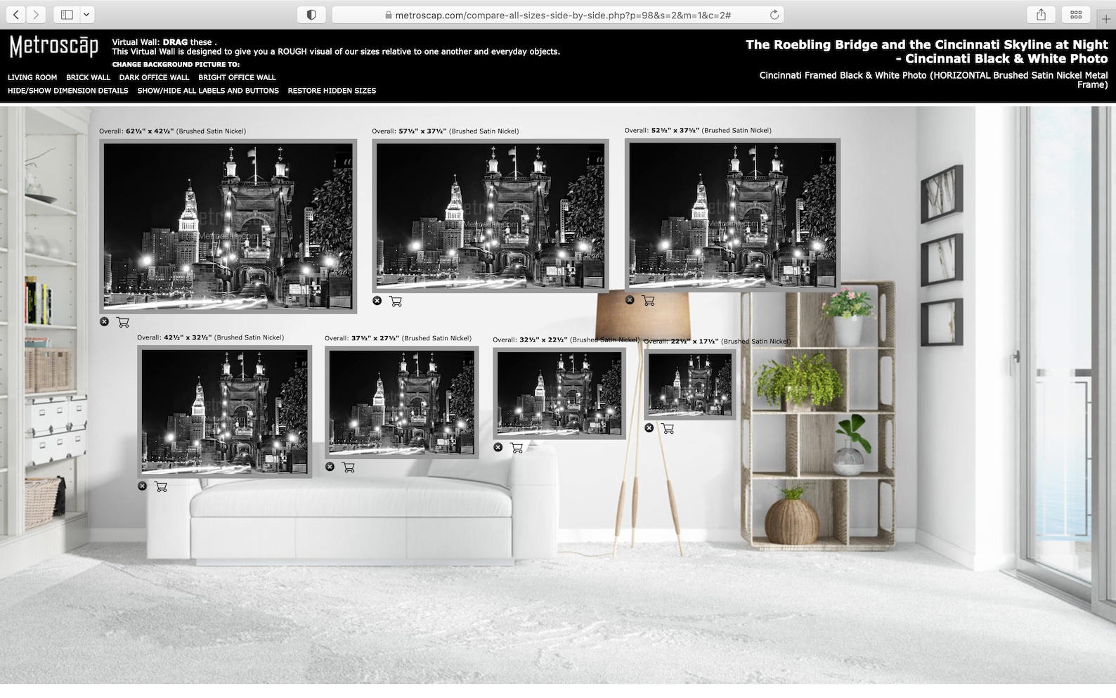 Atlanta Wall Mural Black & White Wall Art. Atlanta Black and White ...