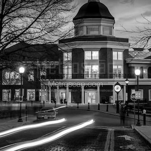 Ohio University Baker Hall at Night Black & White Wall Art. Athens Ohio ...
