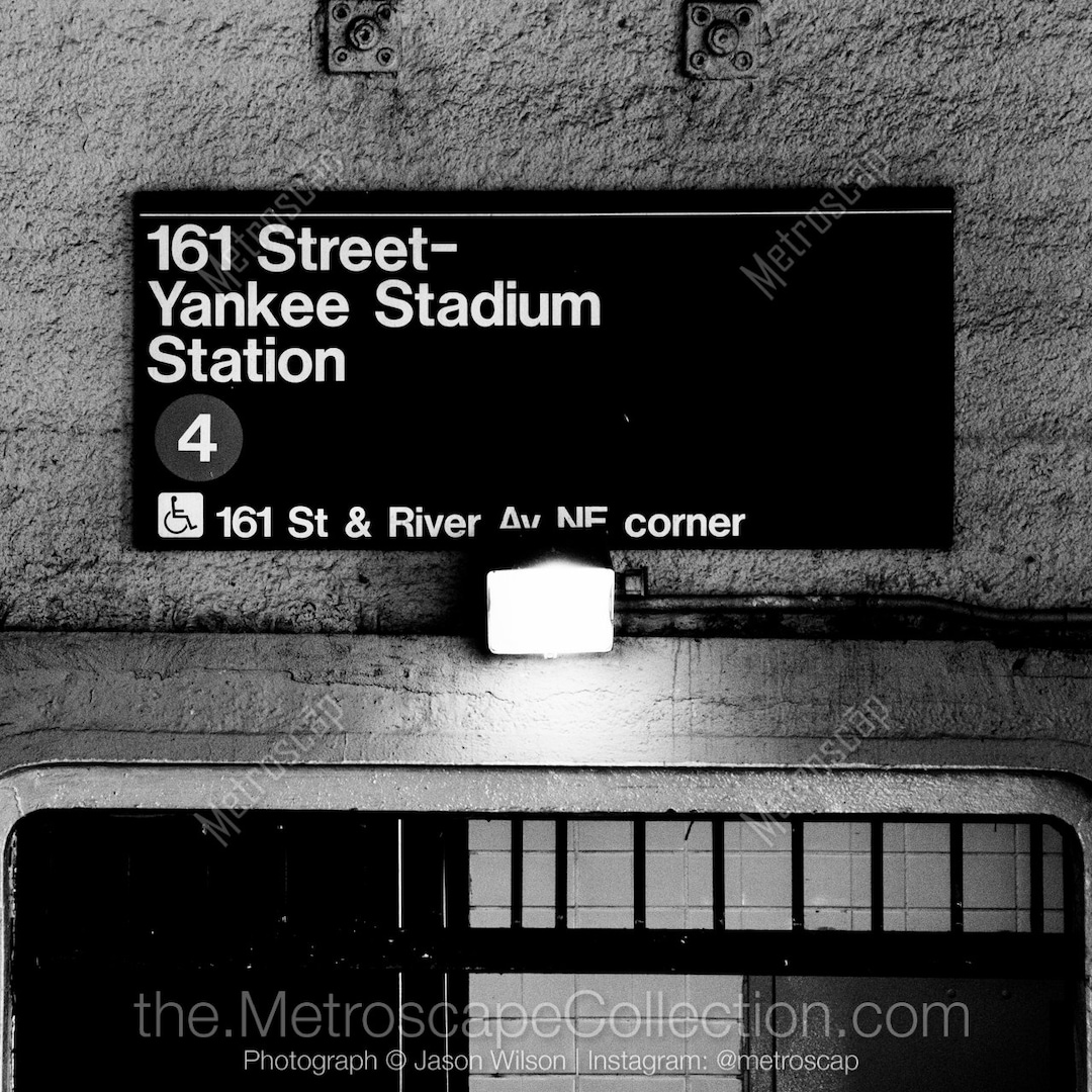 Yankee Stadium Subway Station Black and White Photography, Bronx NYC - Etsy