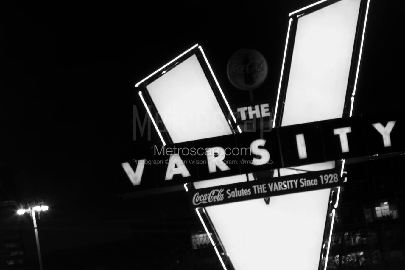 The Varsity Sign Black & White Wall Art. Atlanta Black and White ...