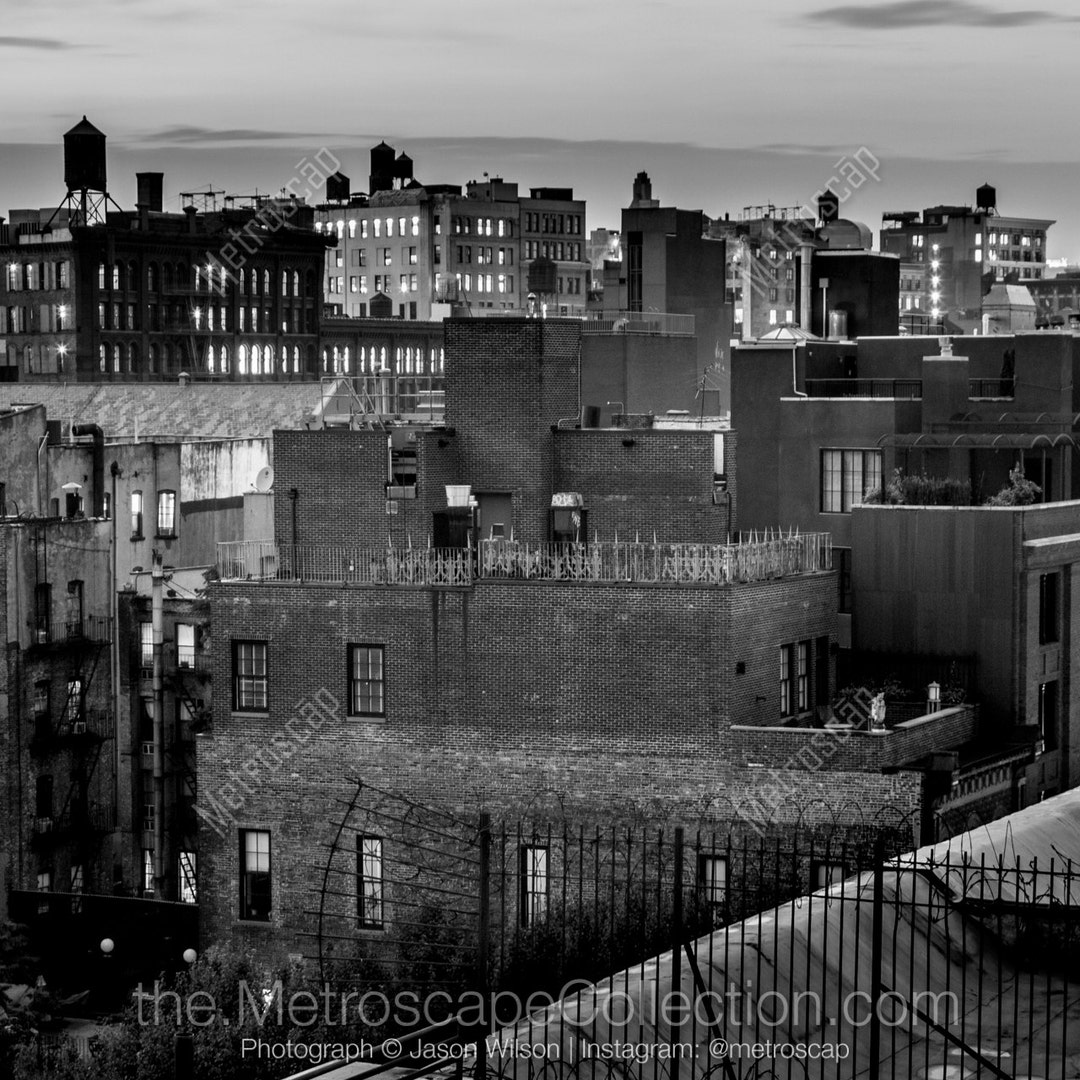 Soho Rooftop Water Tanks, Black and White NYC Photography Print - Etsy