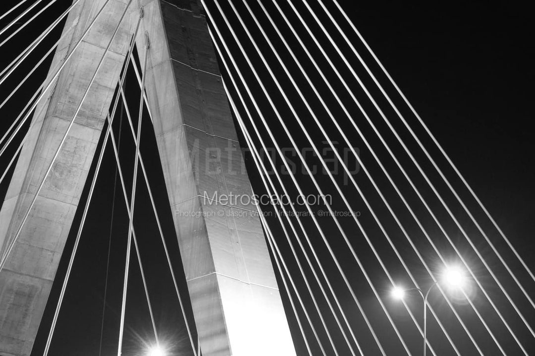 Boston Pictures Black & White. Bunker Hill Bridge North Spire Black and ...