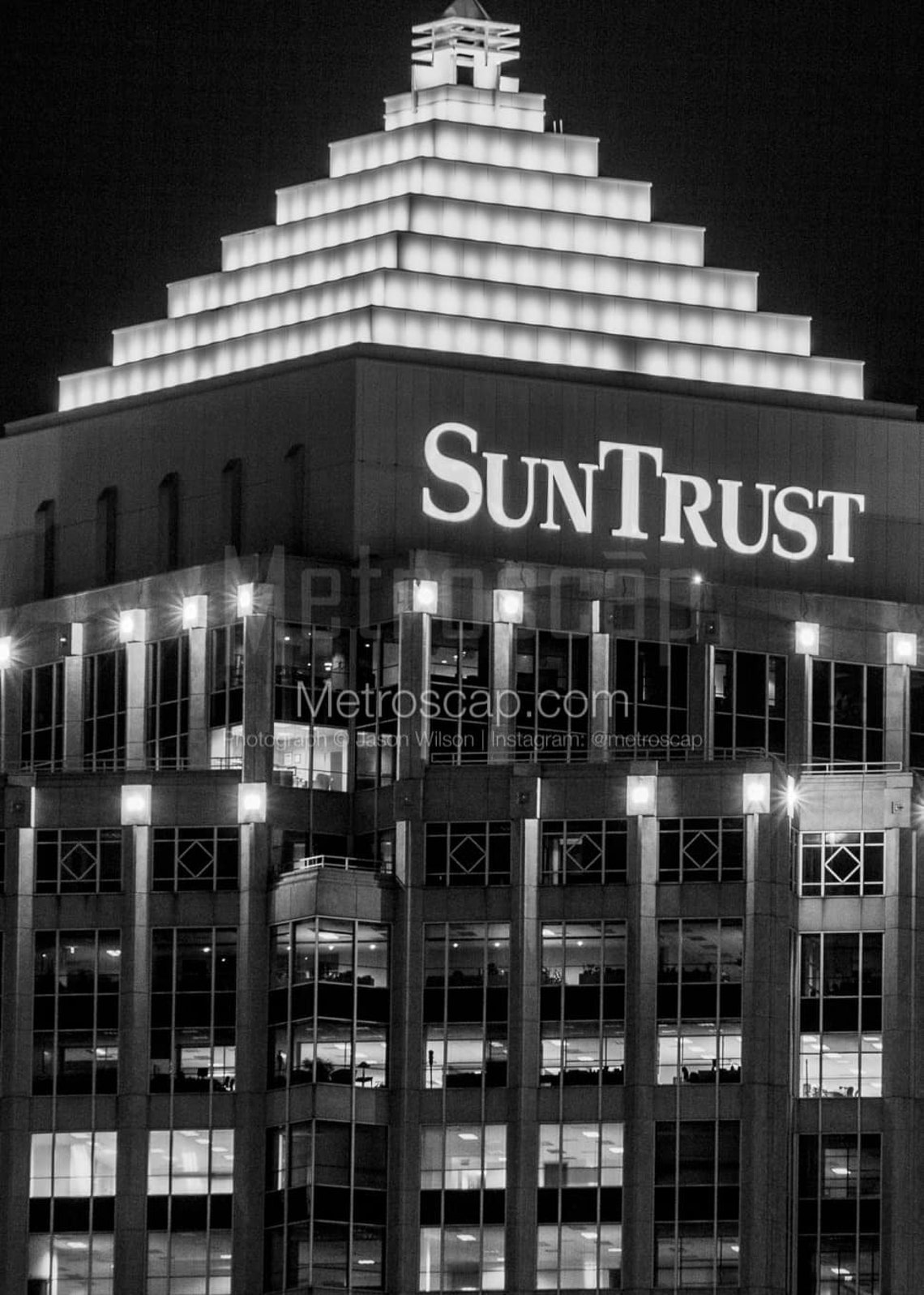 Suntrust Building Black & White Wall Art. Tampa Black and White ...