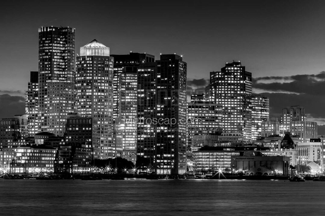 Boston Pictures Black & White. Boston Skyline Exchange Place Building ...