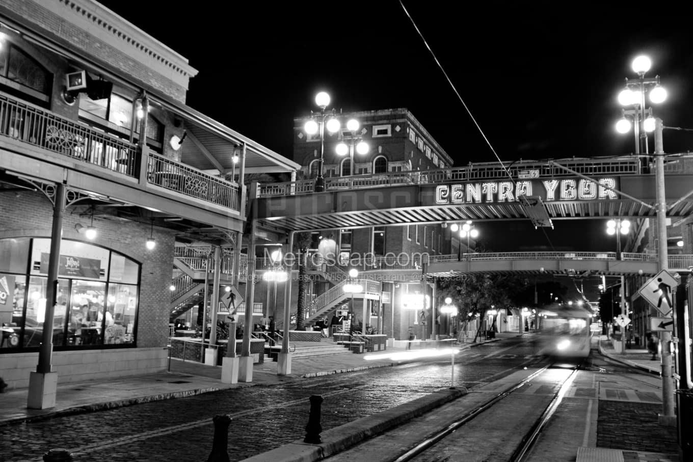 Centro Ybor City Black & White Wall Art. Tampa Black and White Pictures ...