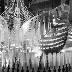 Baltimore Pictures Black & White. Hopkins Plaza Fountain Black and ...