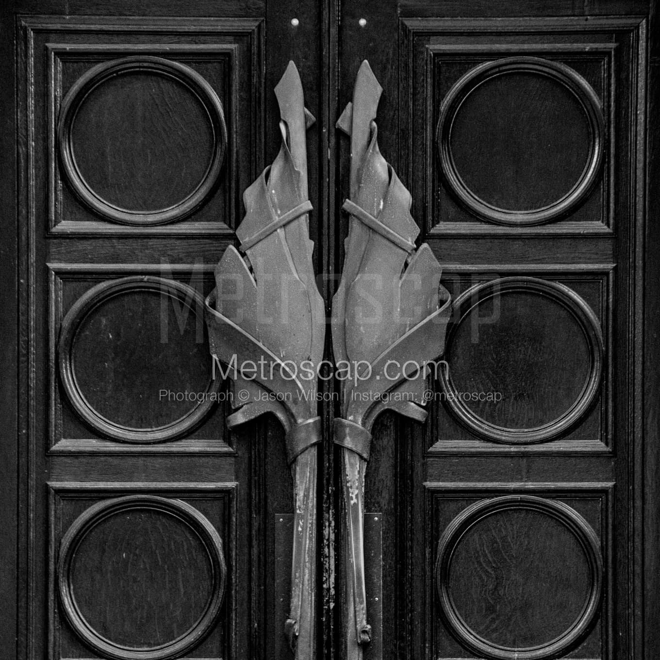 Miami University Alumni Hall Doors Black & White Wall Art. Oxford Ohio ...