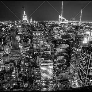 Black and White, New York City Photography, Midtown Skyline From ...